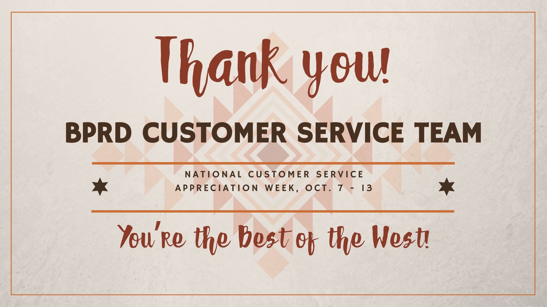 Customer Service Appreciation Week - Bend Park and Recreation District